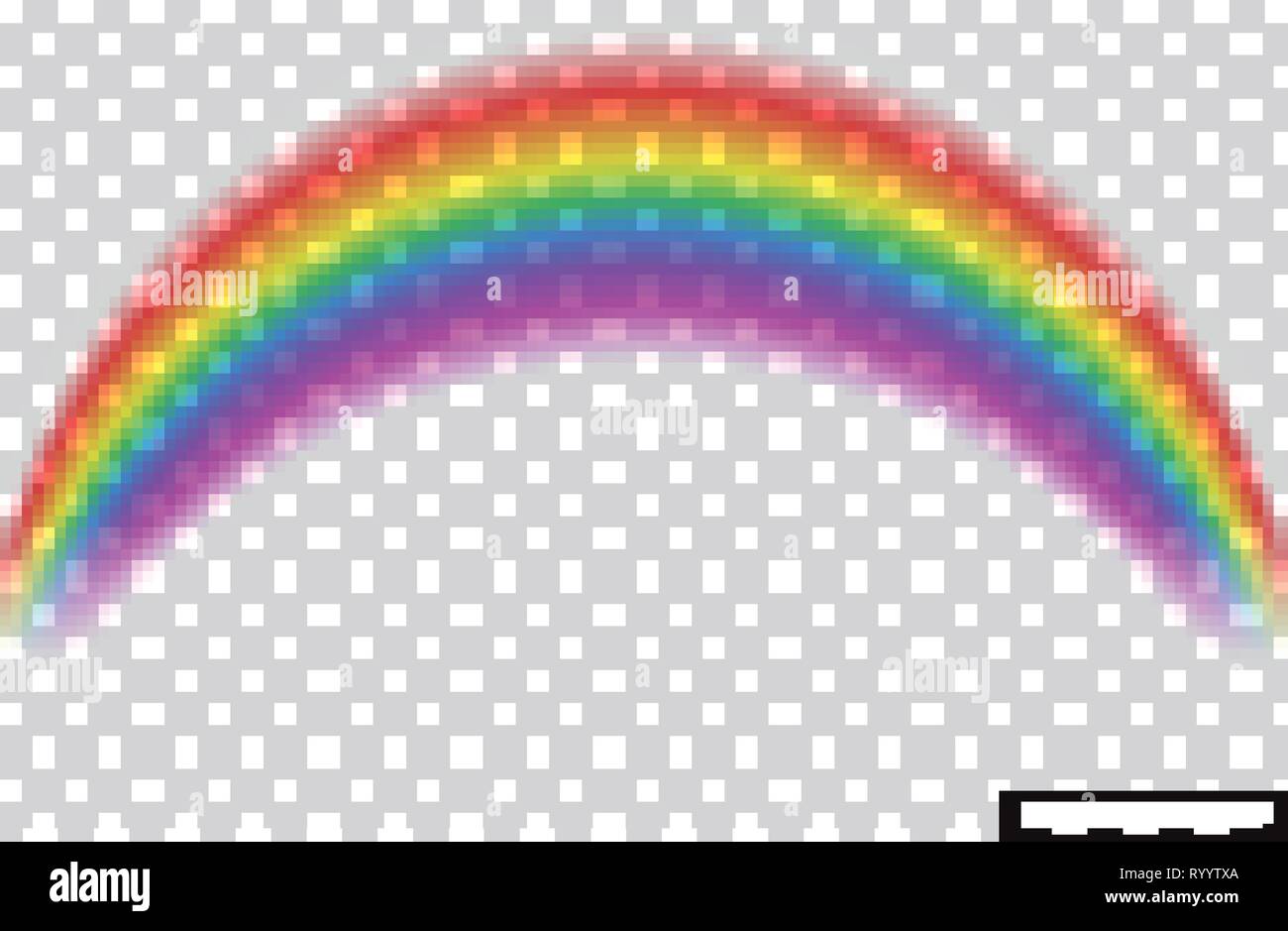 Transparent rainbow. Vector illustration. Realistic rainbow on ...