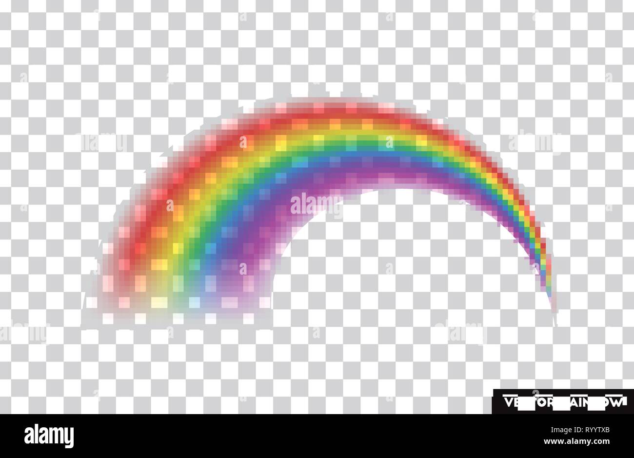 Transparent rainbow. Vector illustration. Realistic rainbow on transparent background Stock ...