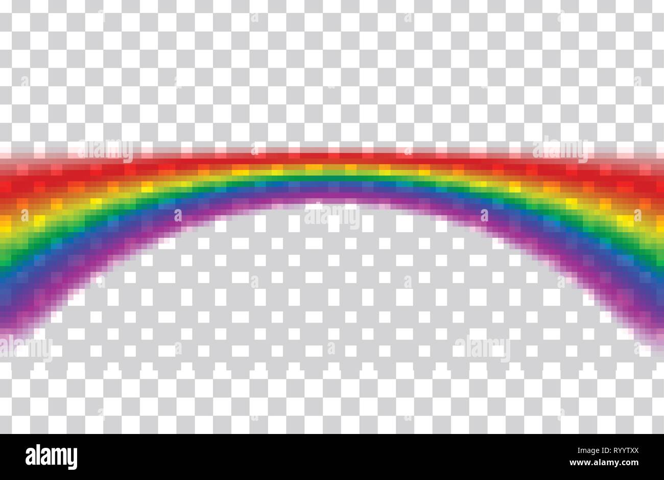 Transparent rainbow. Vector illustration. Realistic rainbow on transparent background Stock ...