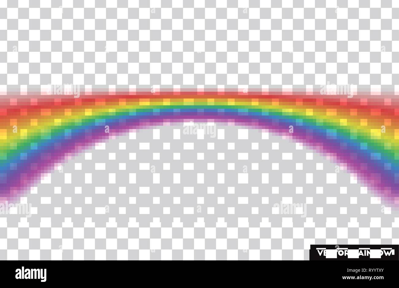Transparent rainbow. Vector illustration. Realistic rainbow on ...