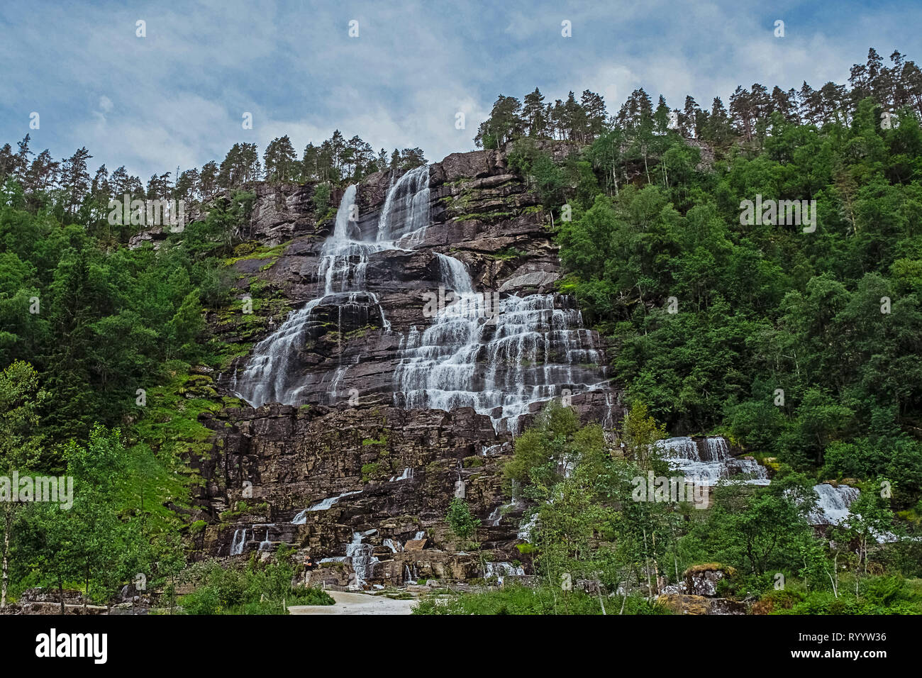 Norway waterfall Scandinavian countries Stock Photo - Alamy