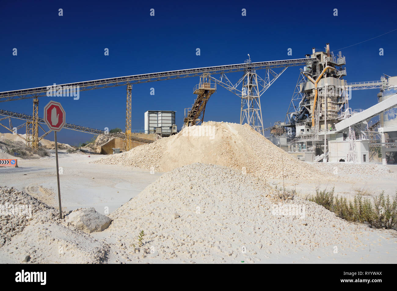 Huge quarry zone in Northern Israel Stock Photo - Alamy
