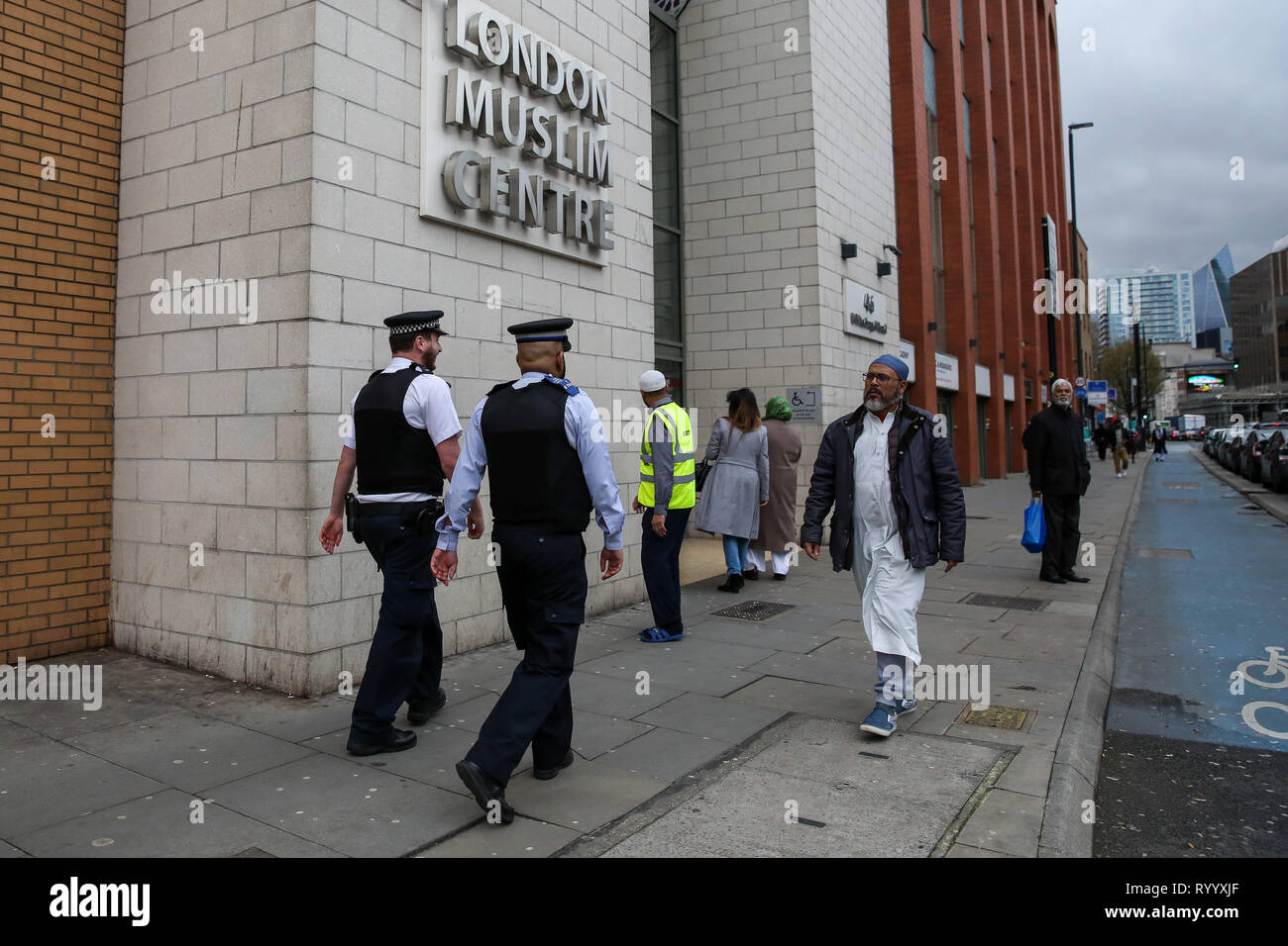 East London Mosque, London, UK 15 Mar 2019 - Police Officers outside ...