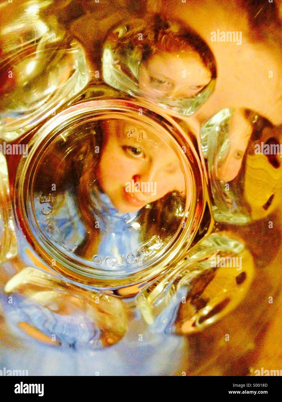 Distorted face reflection hi-res stock photography and images - Alamy