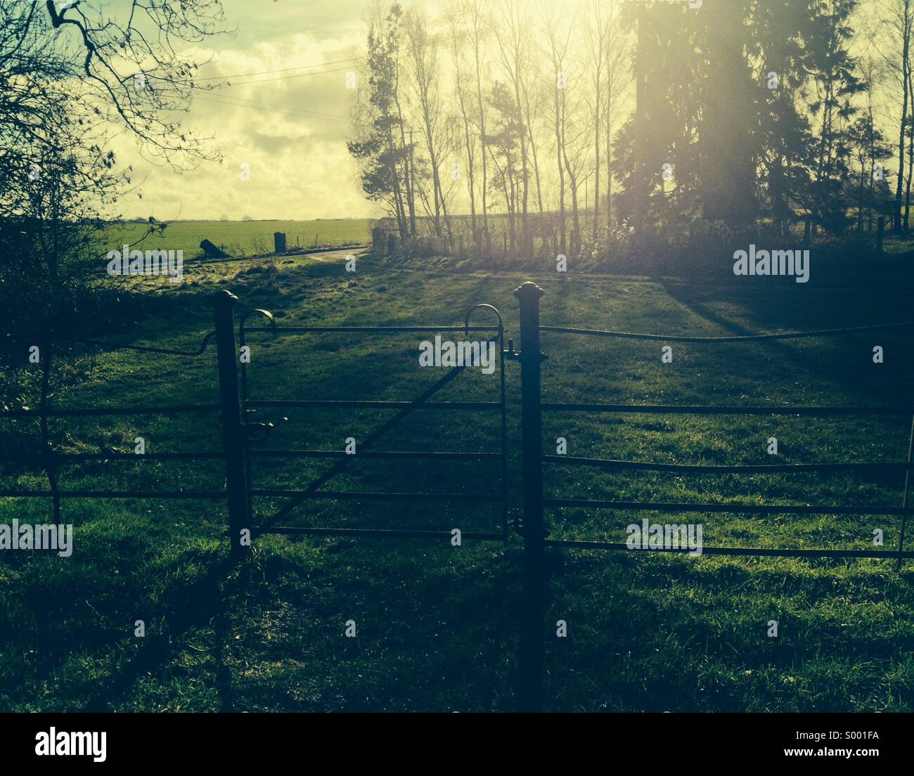 Gate in the landscape hi-res stock photography and images - Alamy