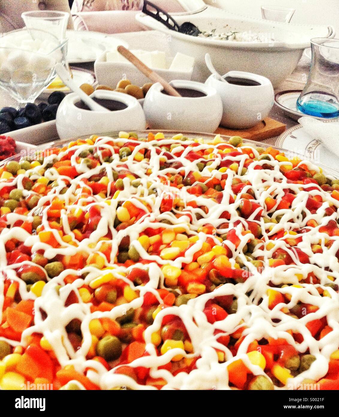 Salad table hi-res stock photography and images - Alamy