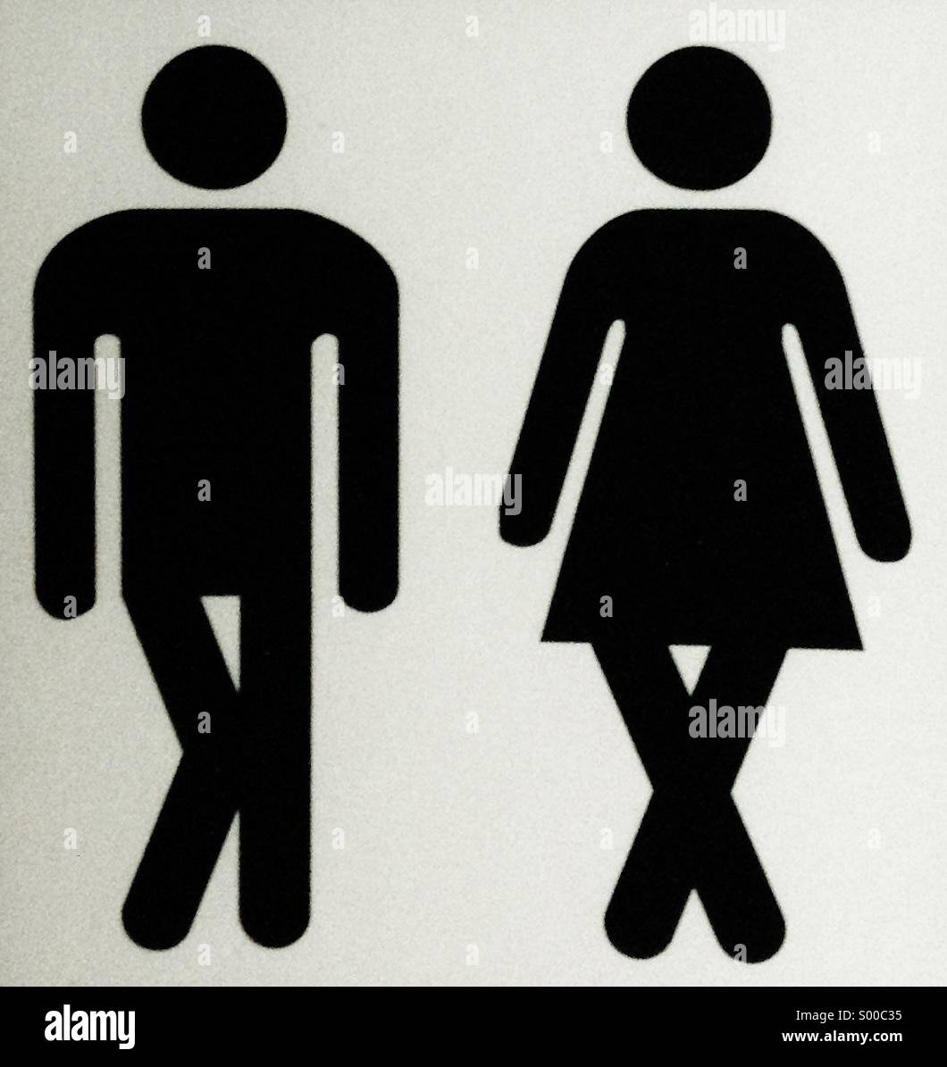 Female toilet sign crossed legs hi-res stock photography and images - Alamy