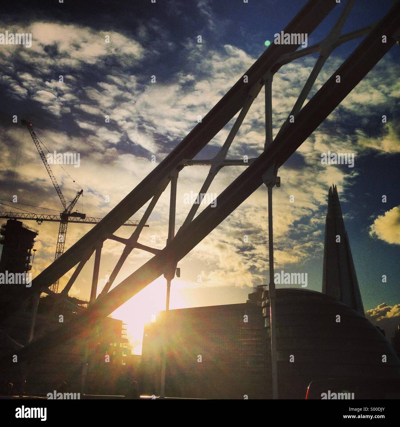 Sunset over Tower Bridge Stock Photo - Alamy