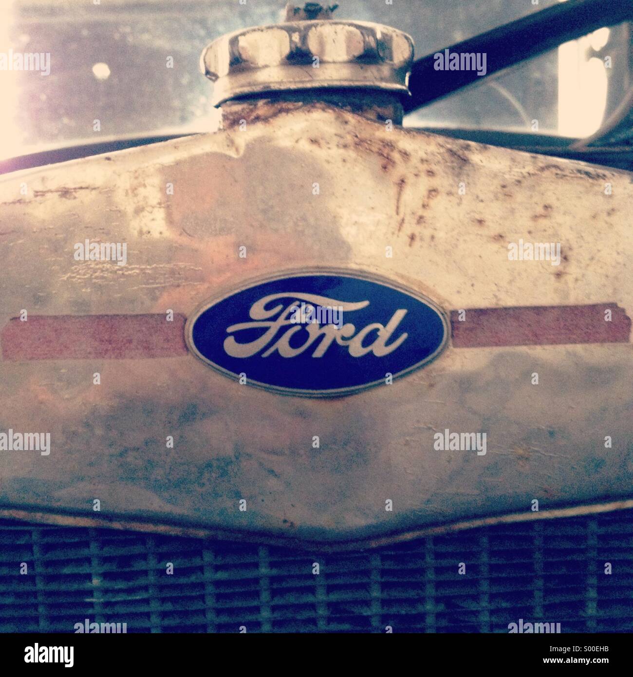 Old Ford radiator Stock Photo - Alamy