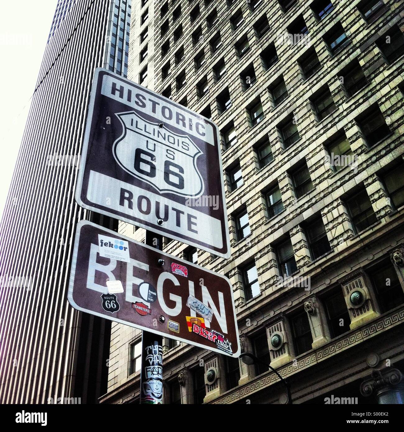 Start of Route 66 Stock Photo - Alamy