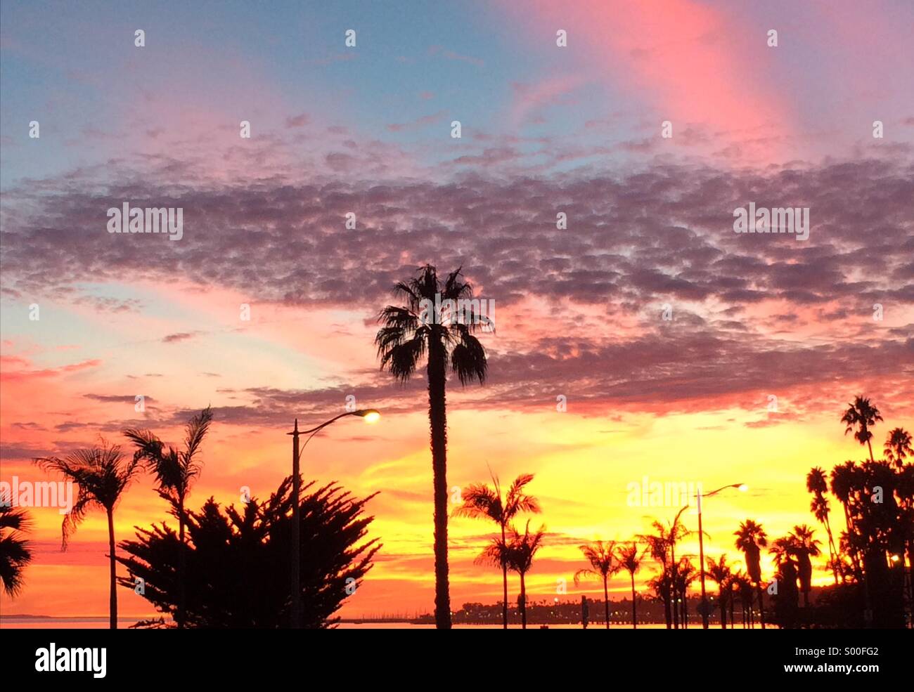 Santa Barbara sunset Stock Photo - Alamy