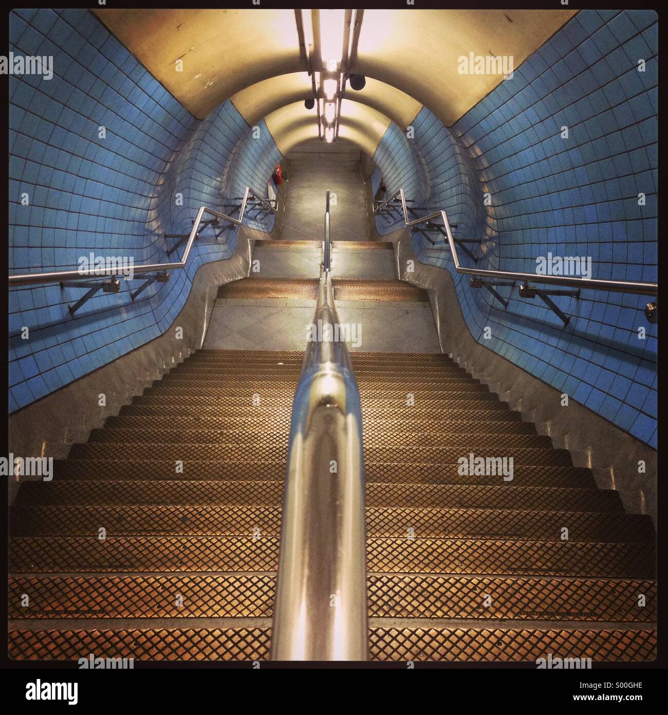 Steps leading down to London Underground Stock Photo - Alamy