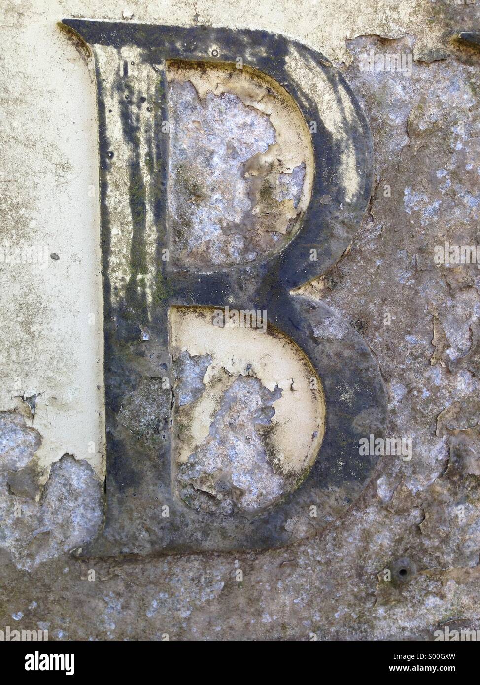 Old rusty letter B Stock Photo - Alamy