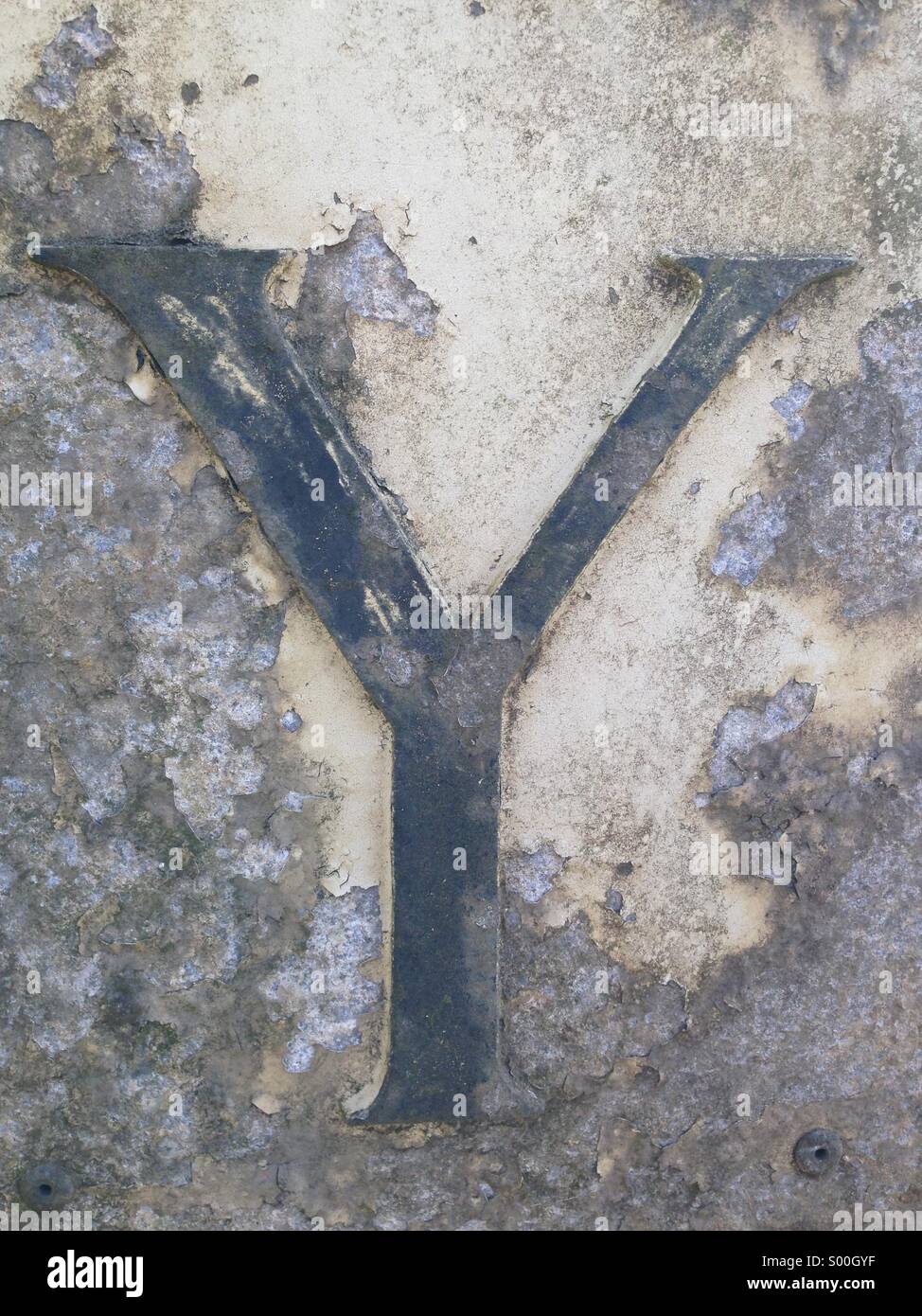 Old rusty letter Y Stock Photo - Alamy