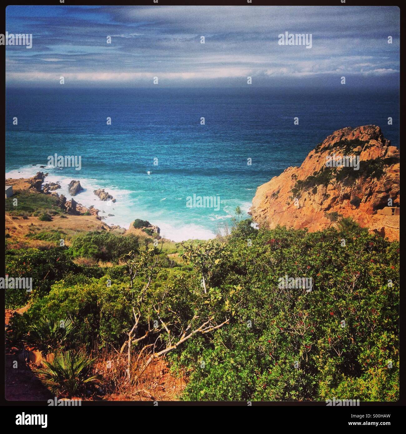 Landscape, sea and ocean, Cap Spartel, Tangier, Morocco, North Africa ...