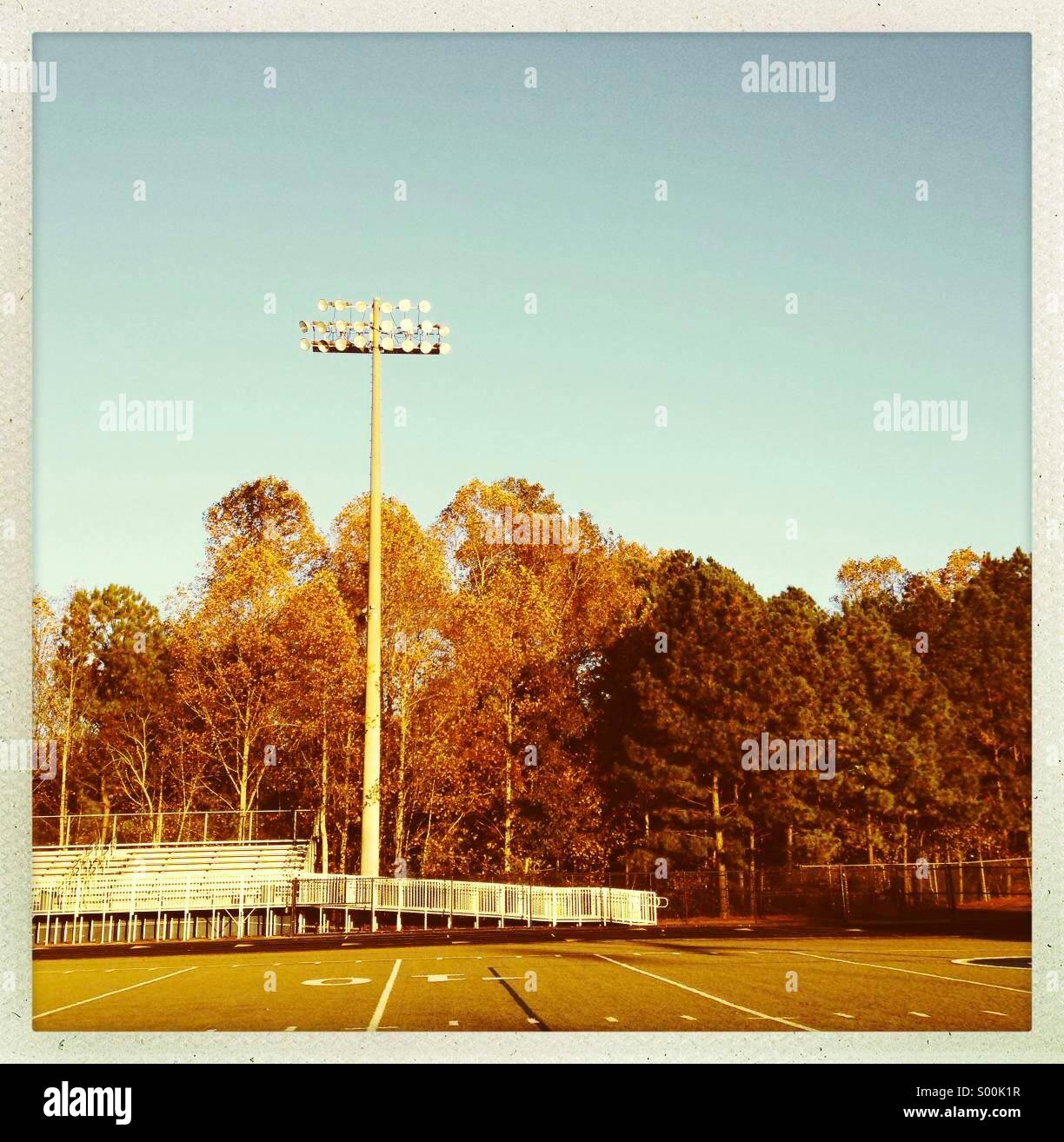 Empty football field Stock Photo - Alamy