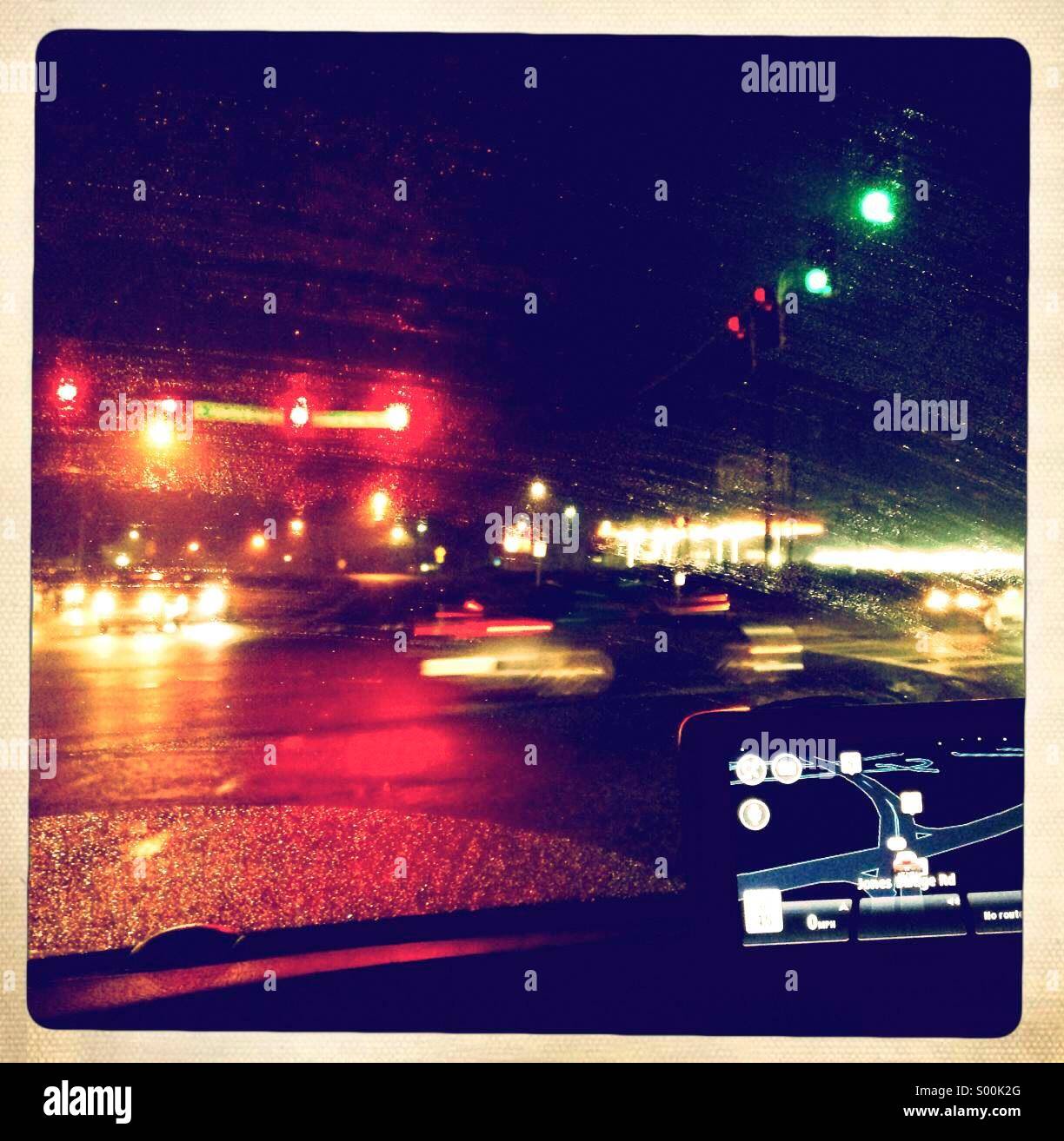 Night driving rain hi-res stock photography and images - Alamy