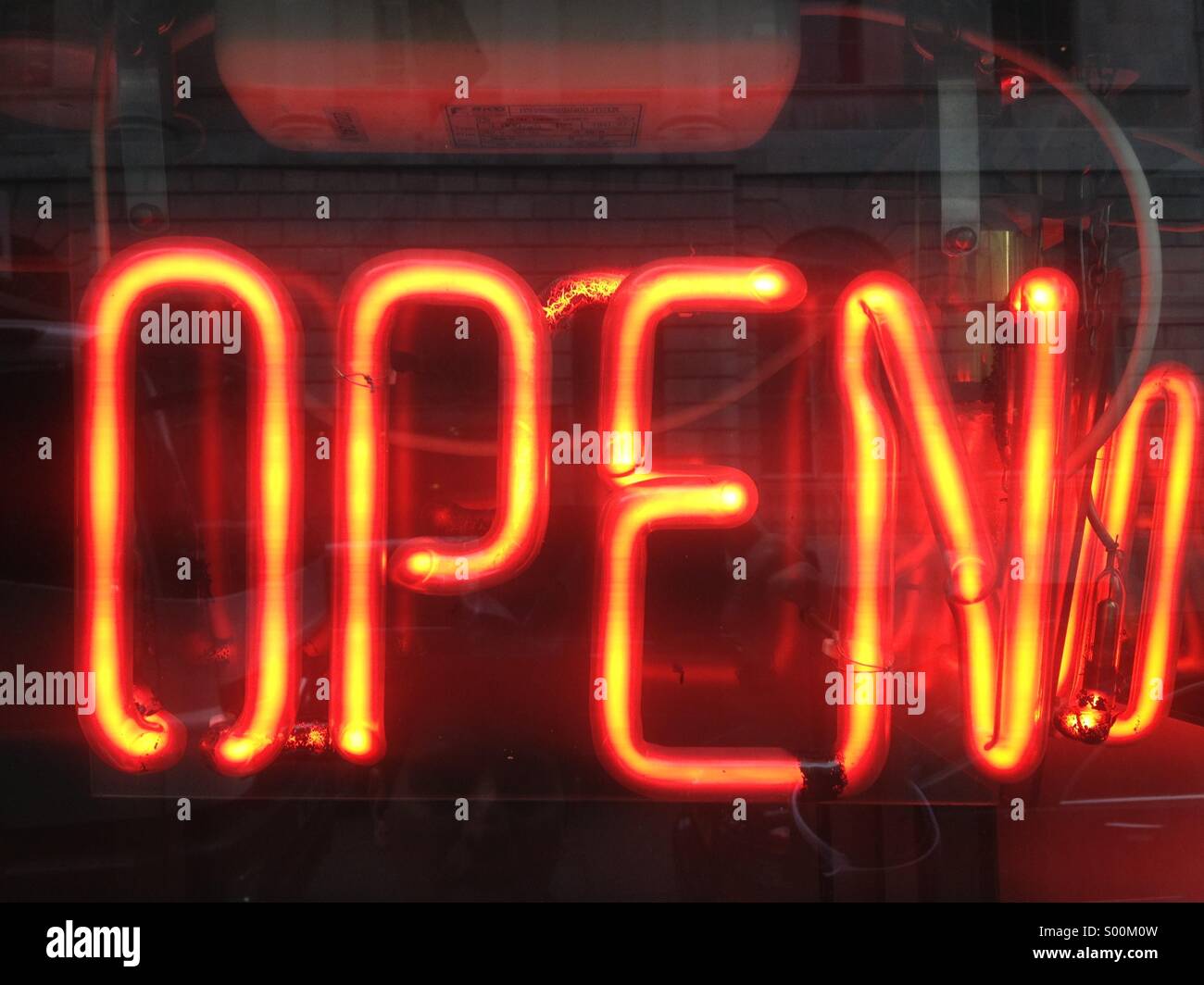 Open neon sign hi-res stock photography and images - Alamy