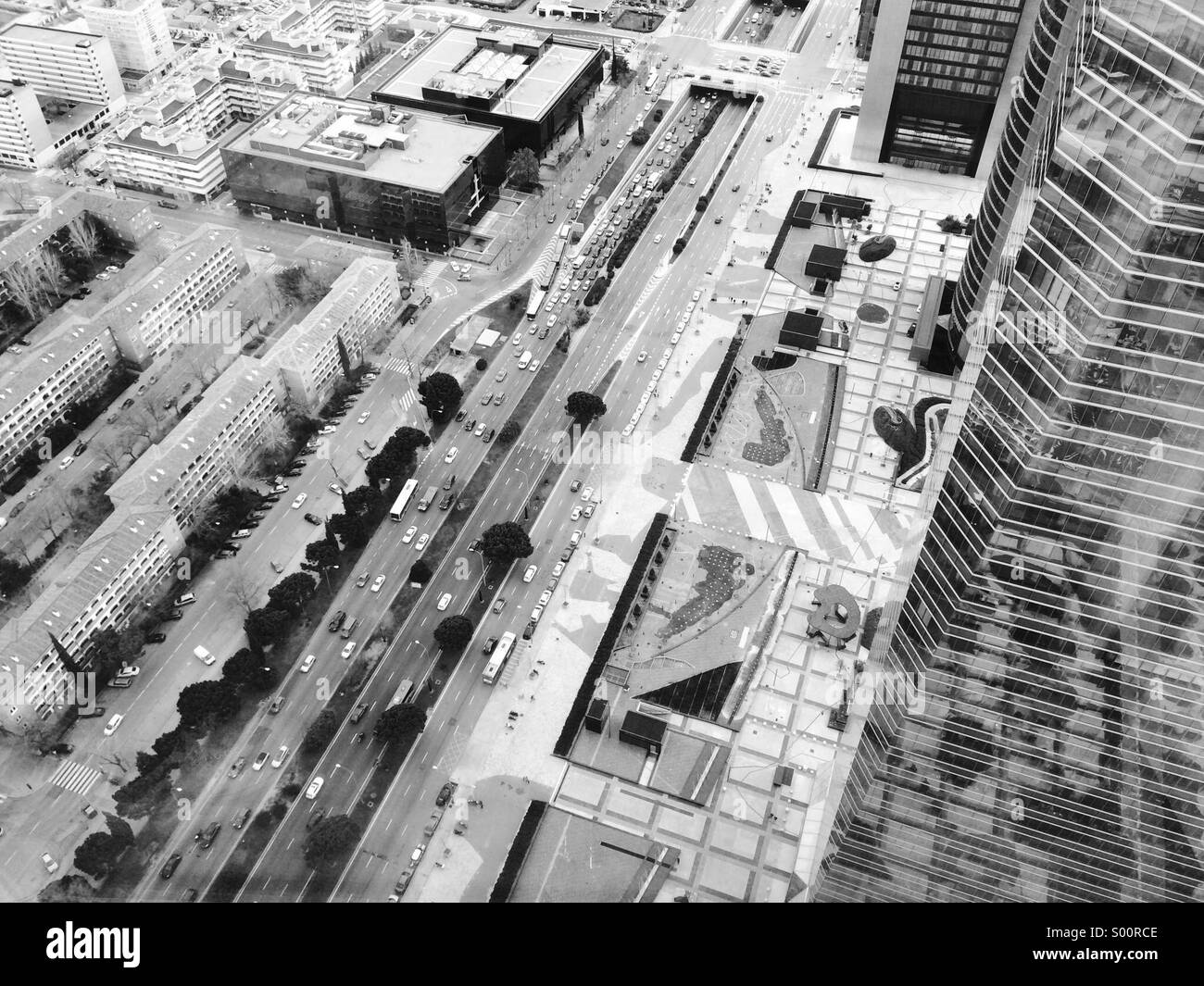 Elevated buildings Black and White Stock Photos & Images - Alamy
