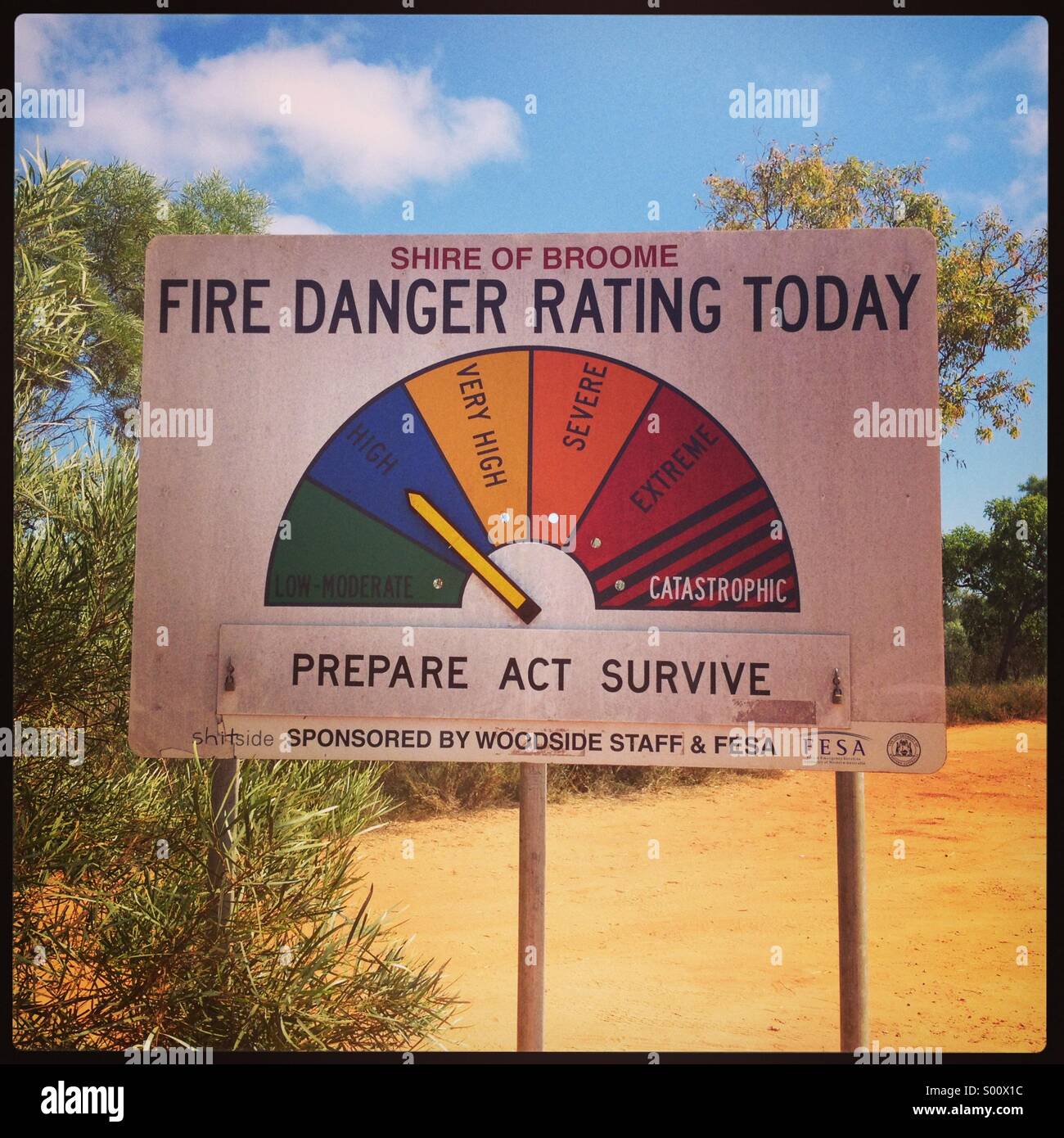 Fire danger warning Stock Photo - Alamy