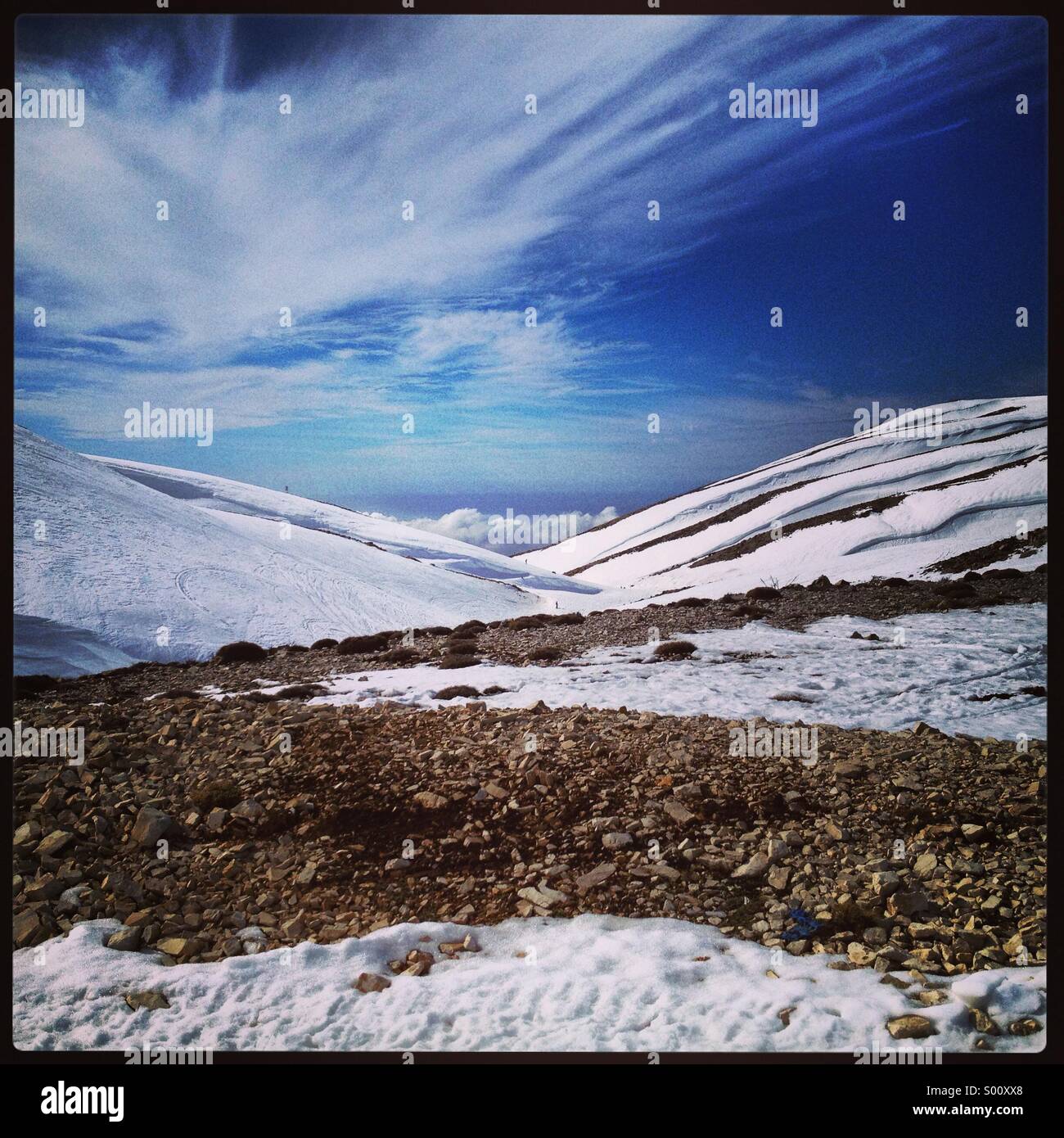 Snow mountains in Lebanon - Middle East Stock Photo - Alamy