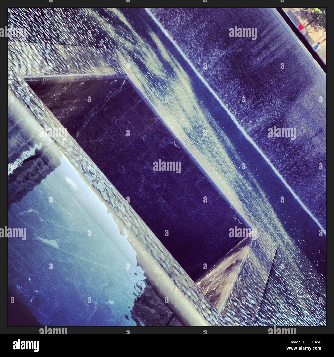 Ground Zero memorial waterfall. New York. USA Stock Photo - Alamy