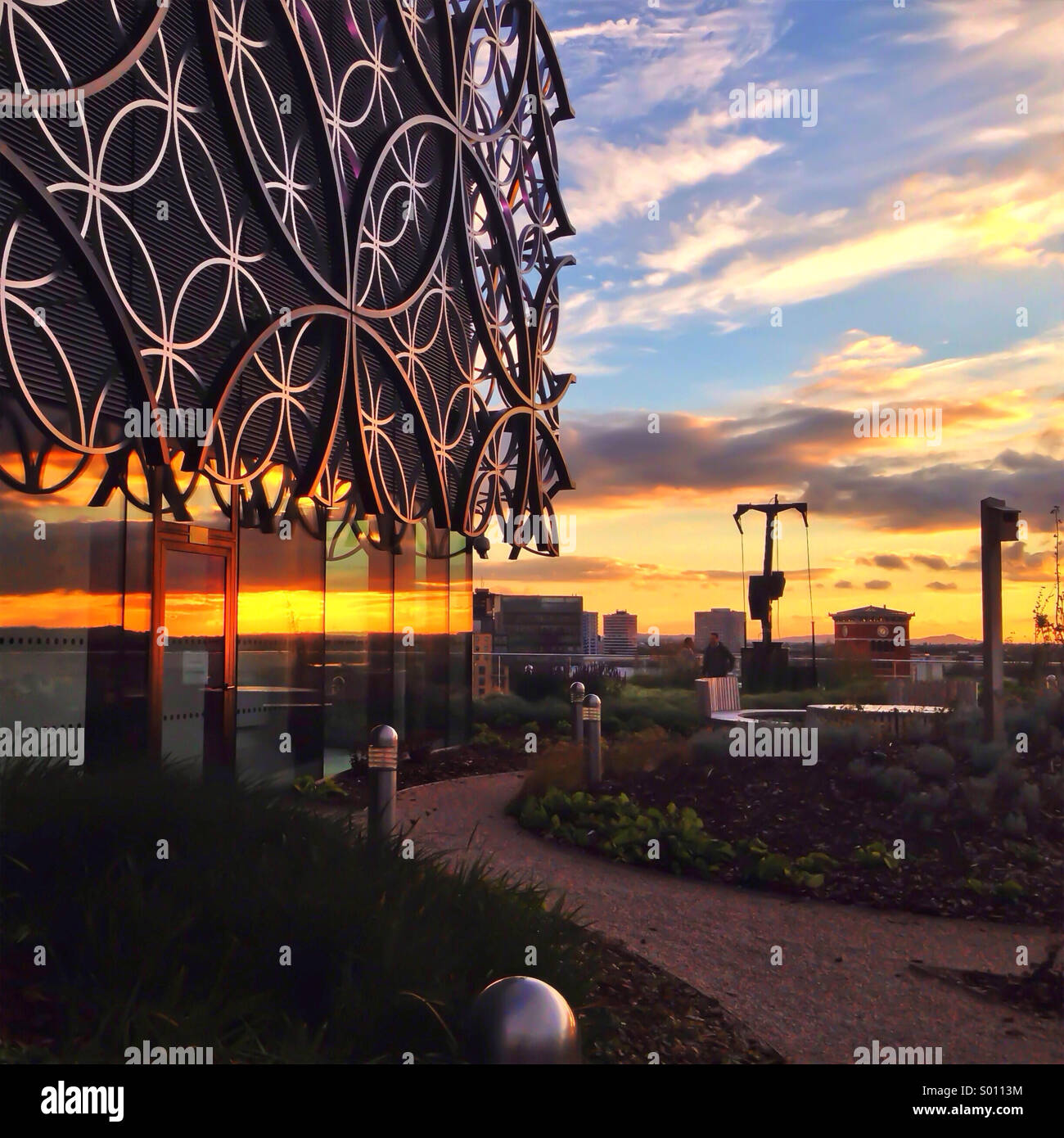 Birmingham library sunset hi-res stock photography and images - Alamy