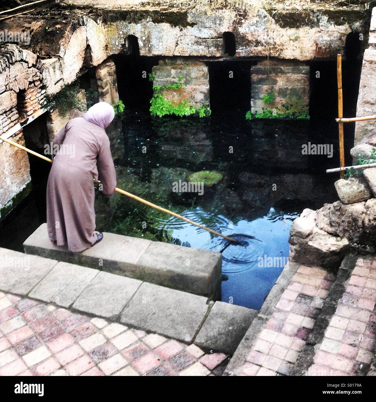Arabian woman cleaning Stock Photo - Alamy