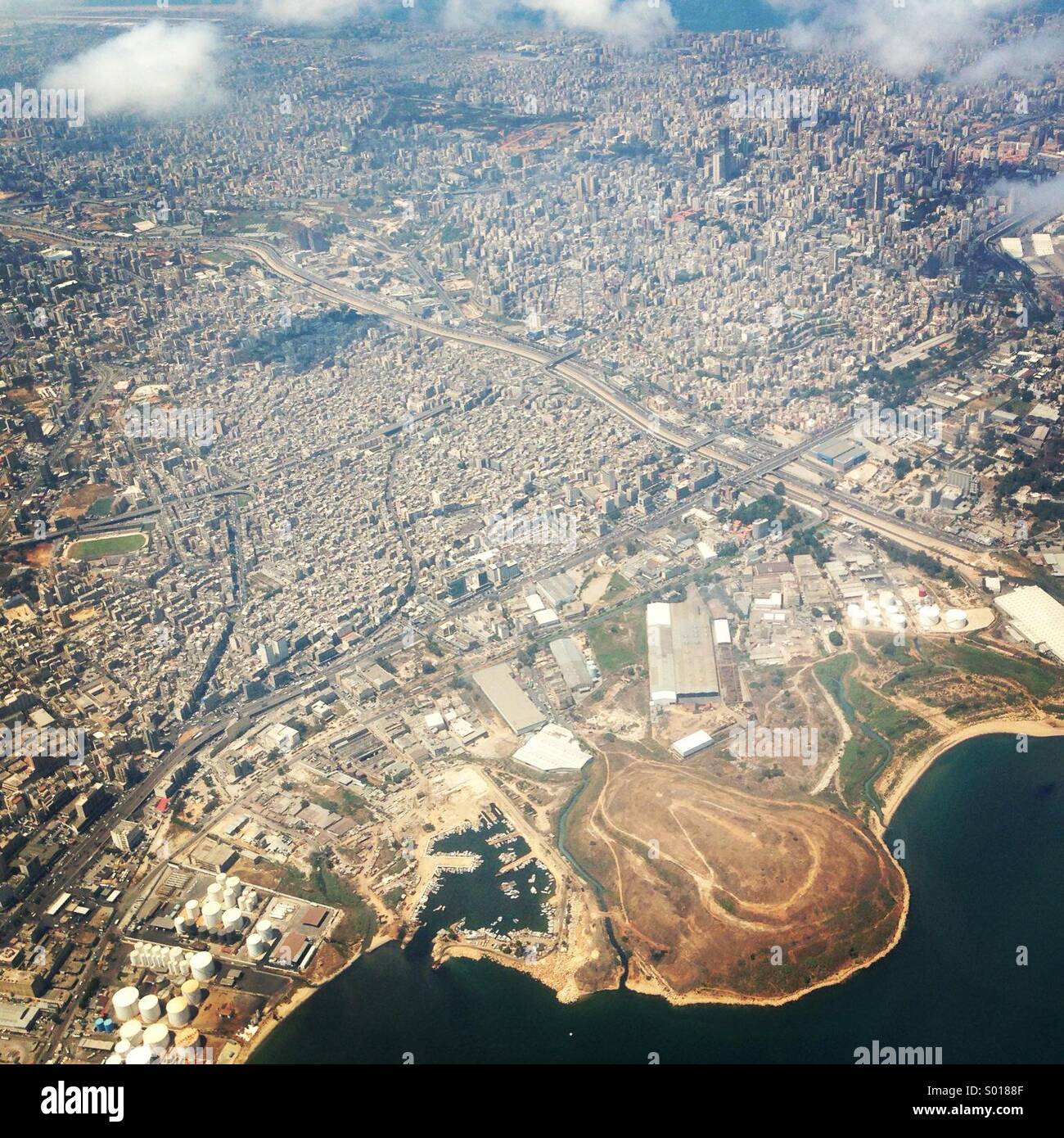 Aerial picture for Lebanon Middle East Stock Photo - Alamy