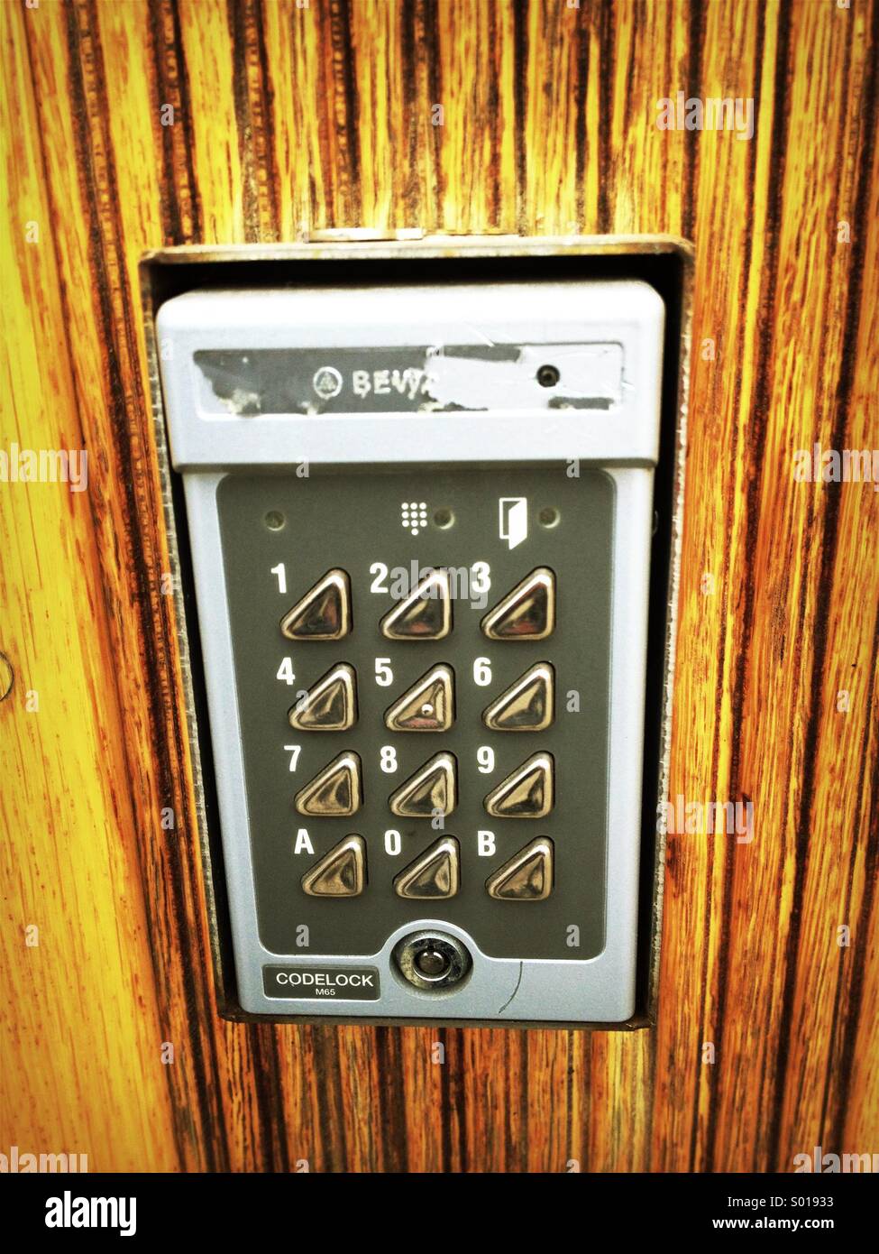 Building entry code console Stock Photo - Alamy