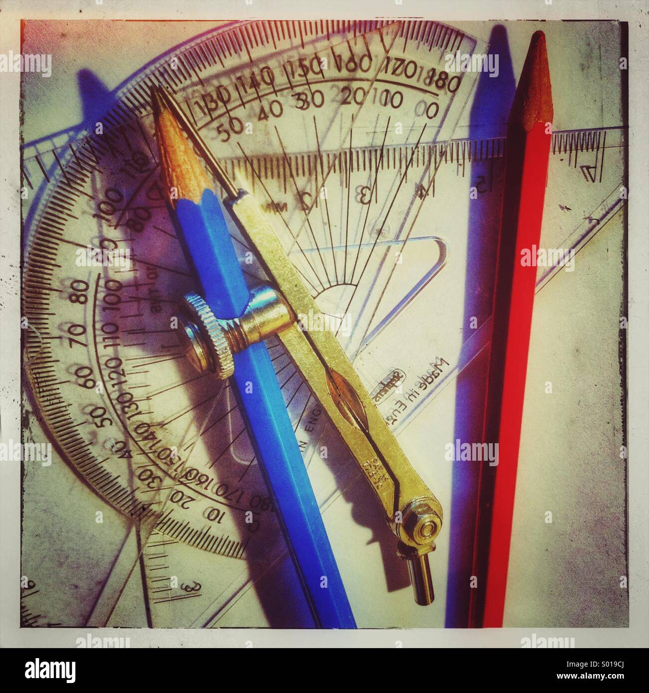 Compass and square hi-res stock photography and images - Alamy