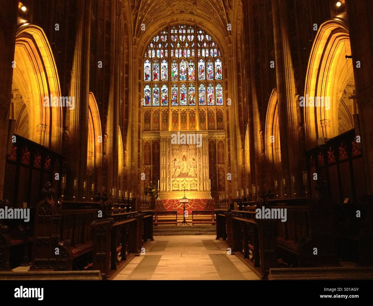 Interior of The Abbey Church of St Mary The Virgin in Sherborne, Dorset ...