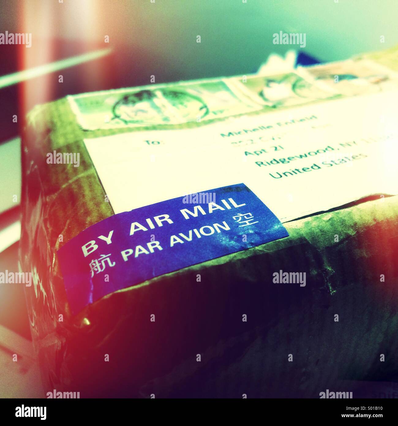 Air mail package hi-res stock photography and images - Alamy