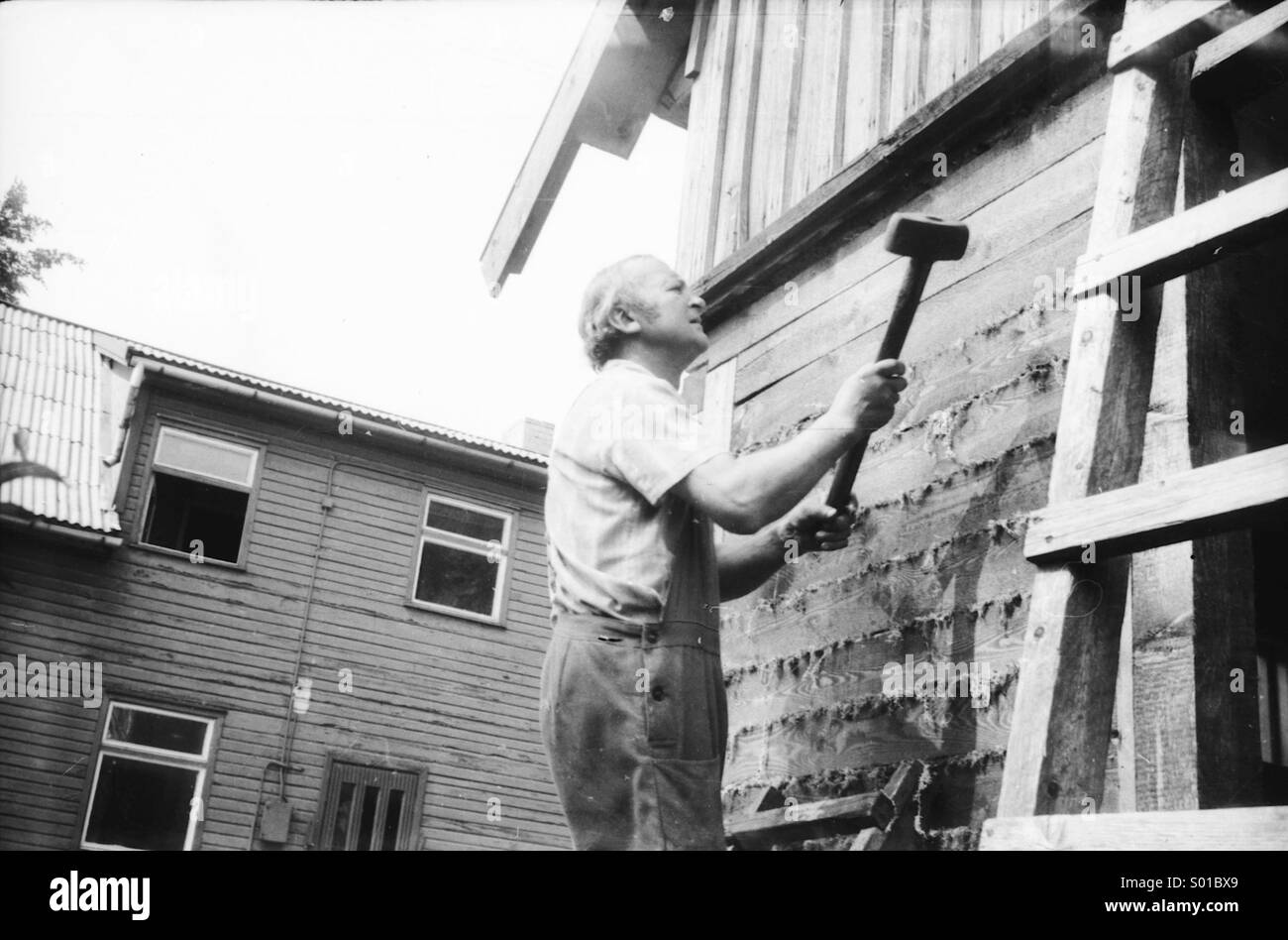 Builder Black and White Stock Photos & Images - Alamy