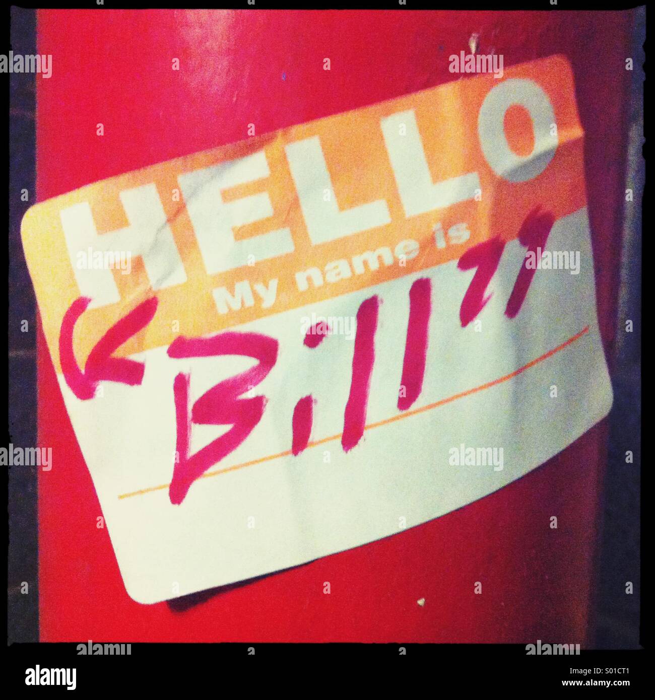 Hello my name is sticker hi-res stock photography and images - Alamy