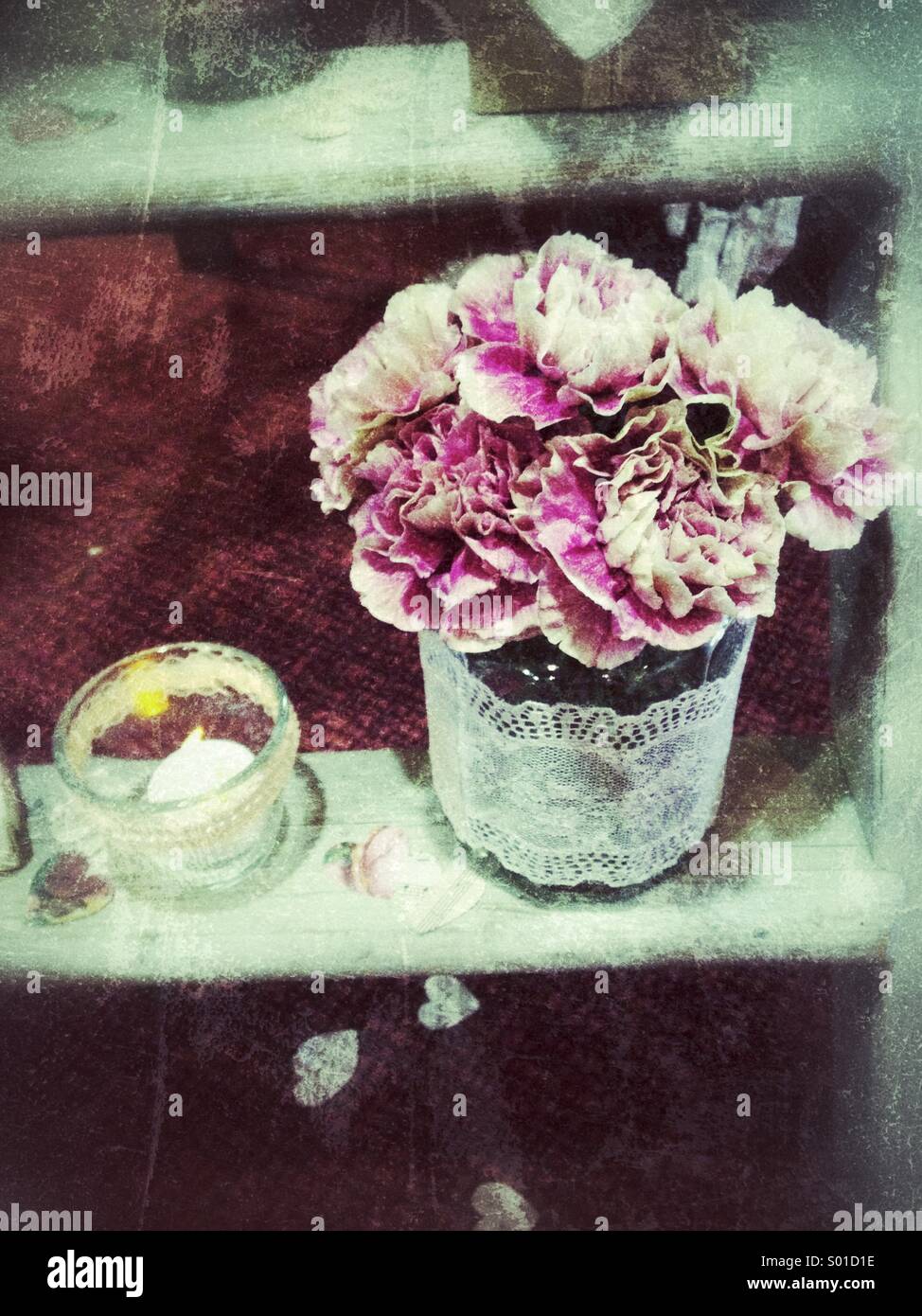 Vintage floral decorations Stock Photo - Alamy