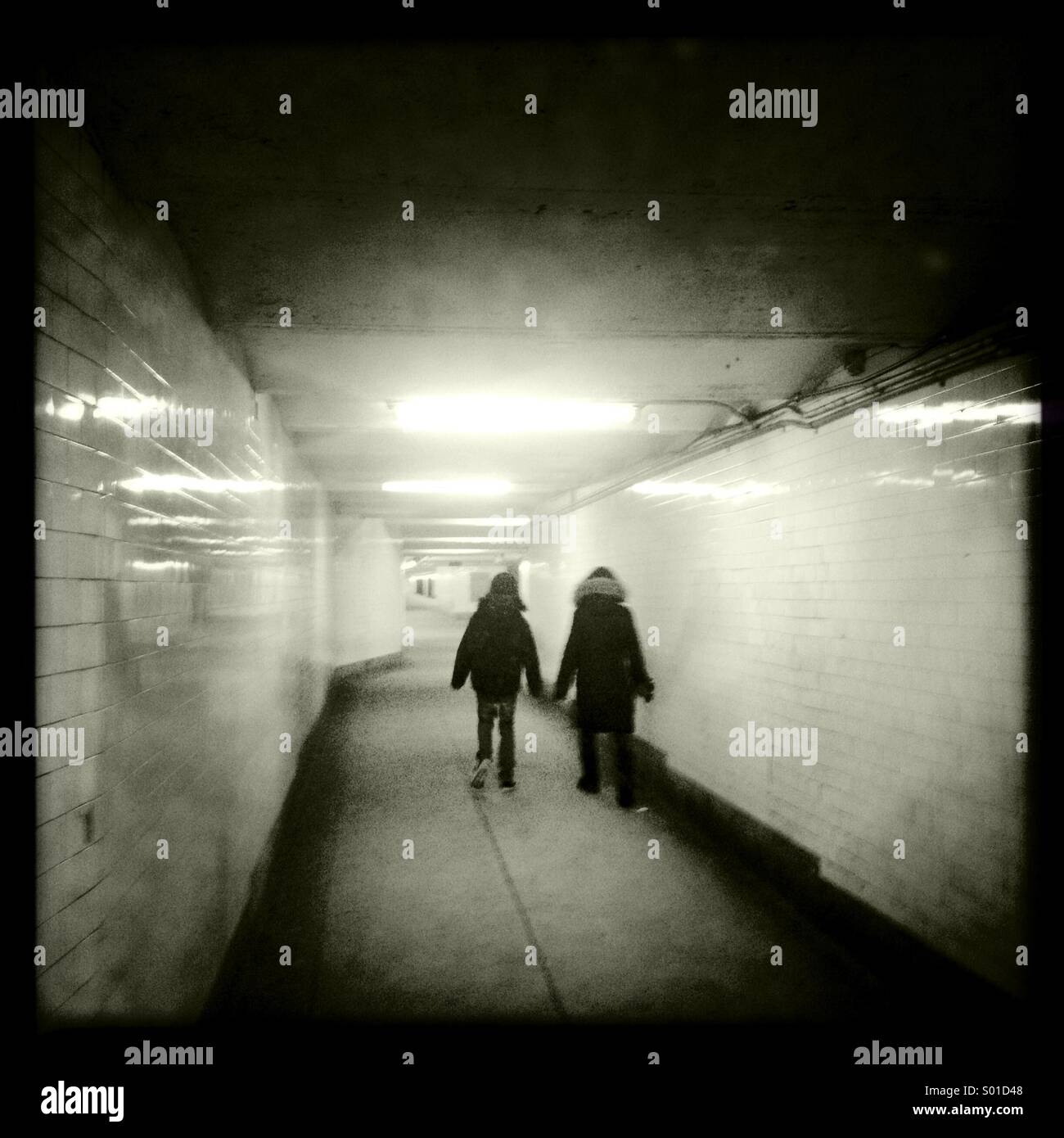 Walk into subway tunnel hi-res stock photography and images - Alamy
