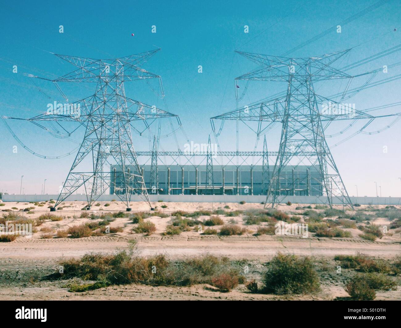 Two electricity pylons hi-res stock photography and images - Alamy