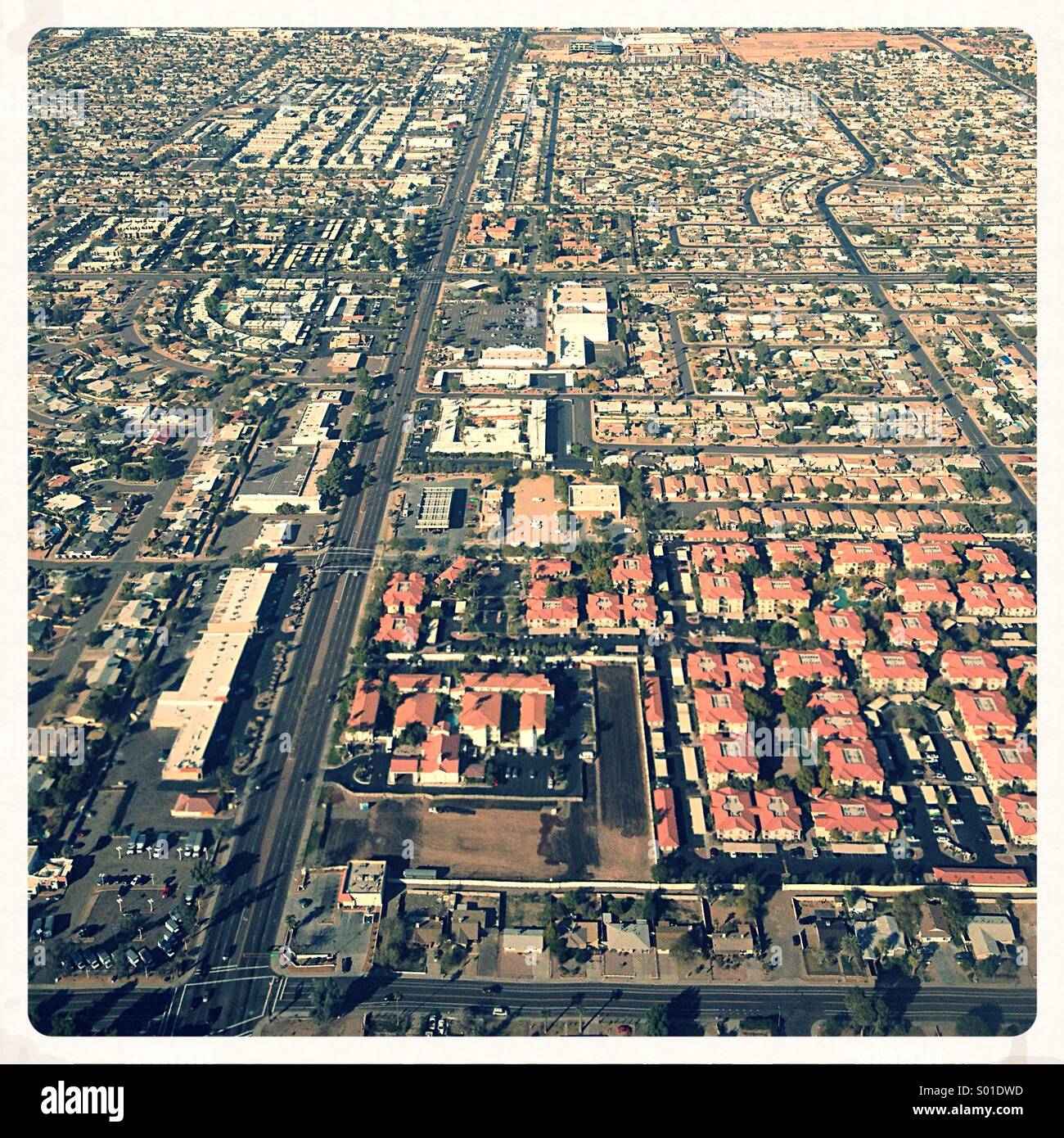 Albuquerque from the air Stock Photo - Alamy