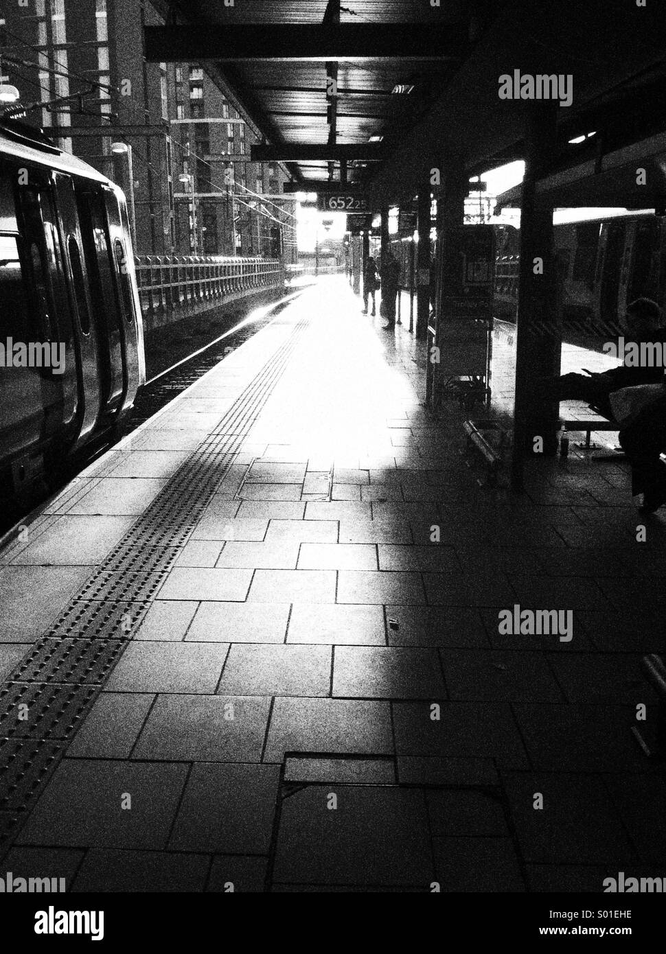 Railway_platform Black and White Stock Photos & Images - Alamy