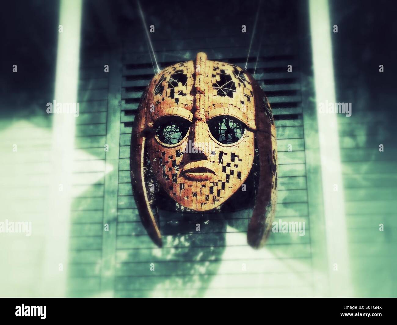 King Raedwald ancient warrior sculpture at Sutton Hoo Stock Photo - Alamy