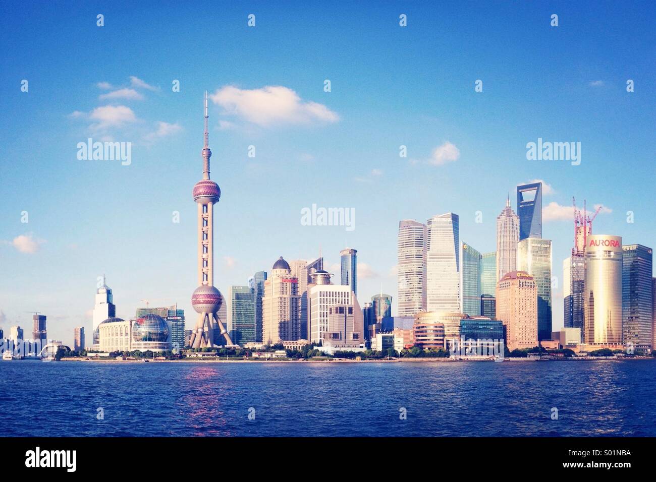 Shanghai world famous landmark group Stock Photo - Alamy