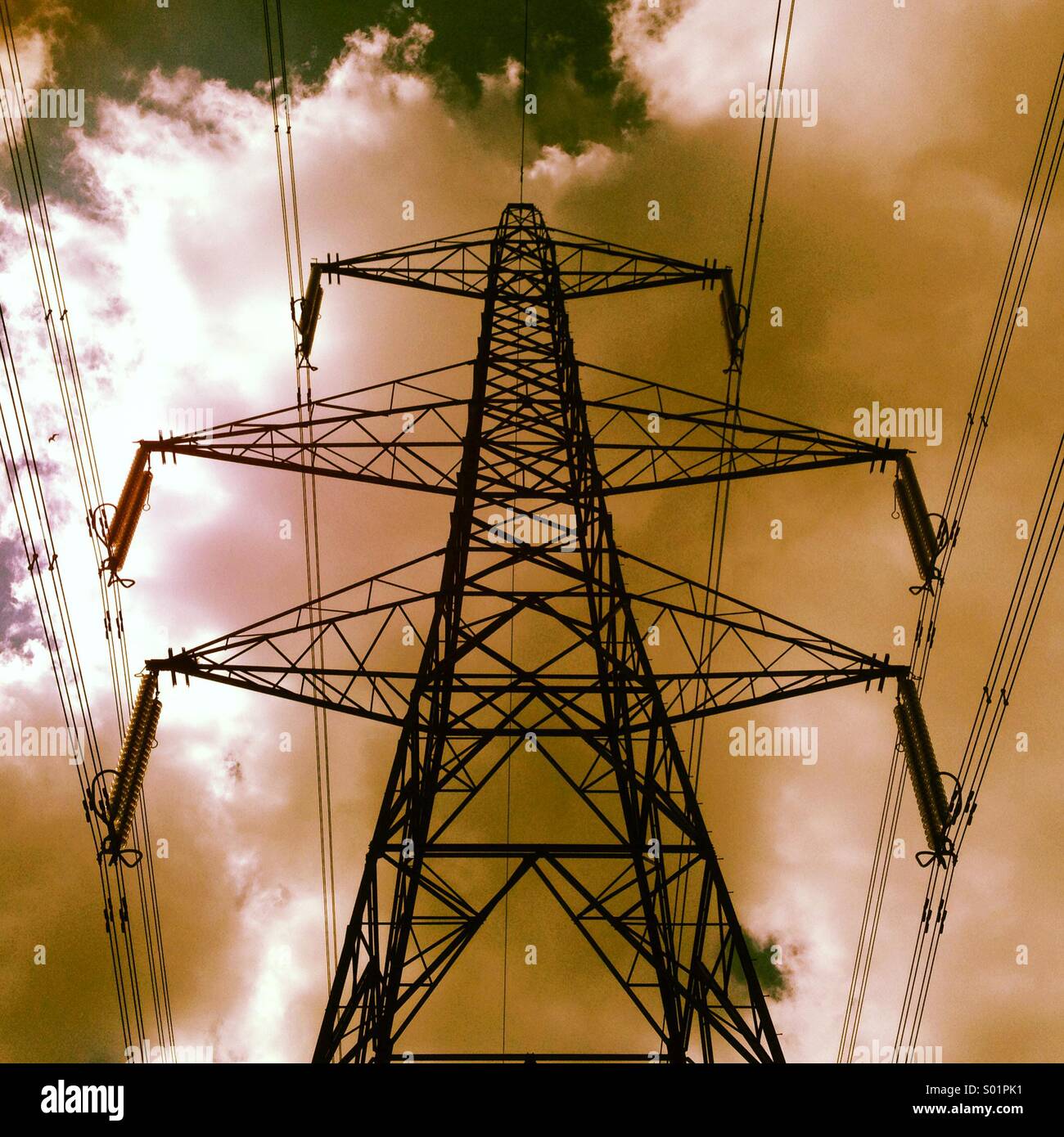 Pylon pylon silhouette hi-res stock photography and images - Alamy