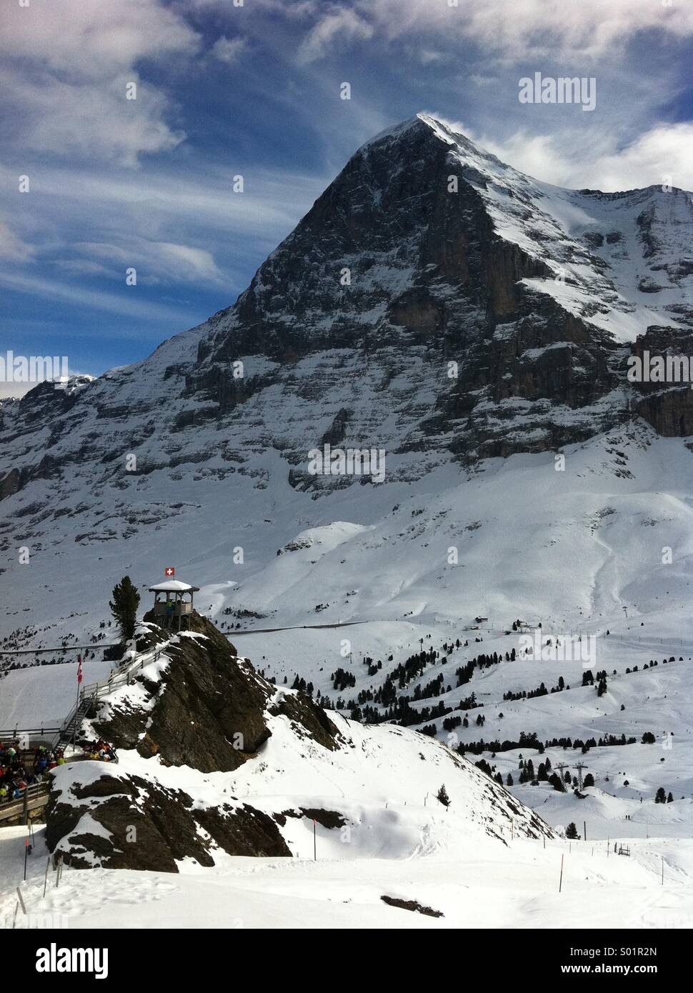 Eiger mountain swiss flag hi-res stock photography and images - Alamy