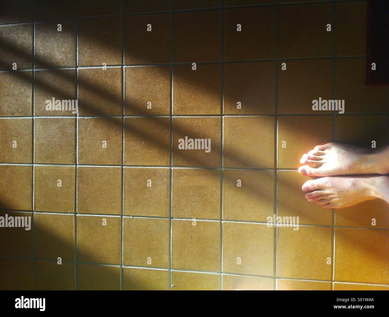 Two feet and shadow Stock Photo - Alamy