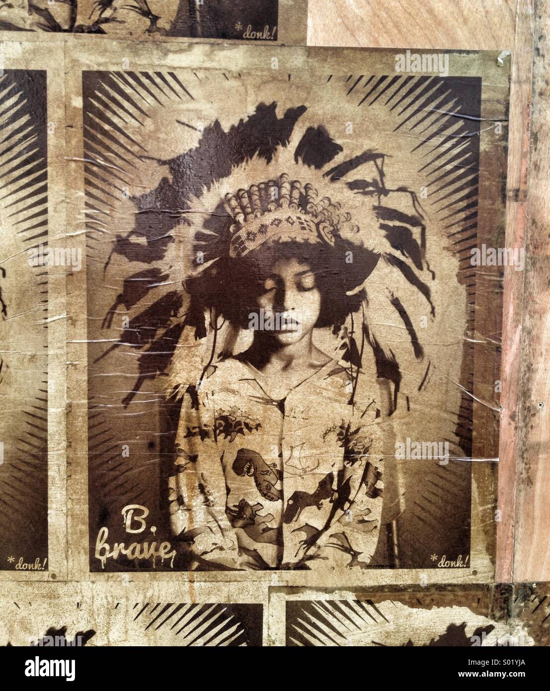 Flyposted street art in Tottenham, London Stock Photo - Alamy