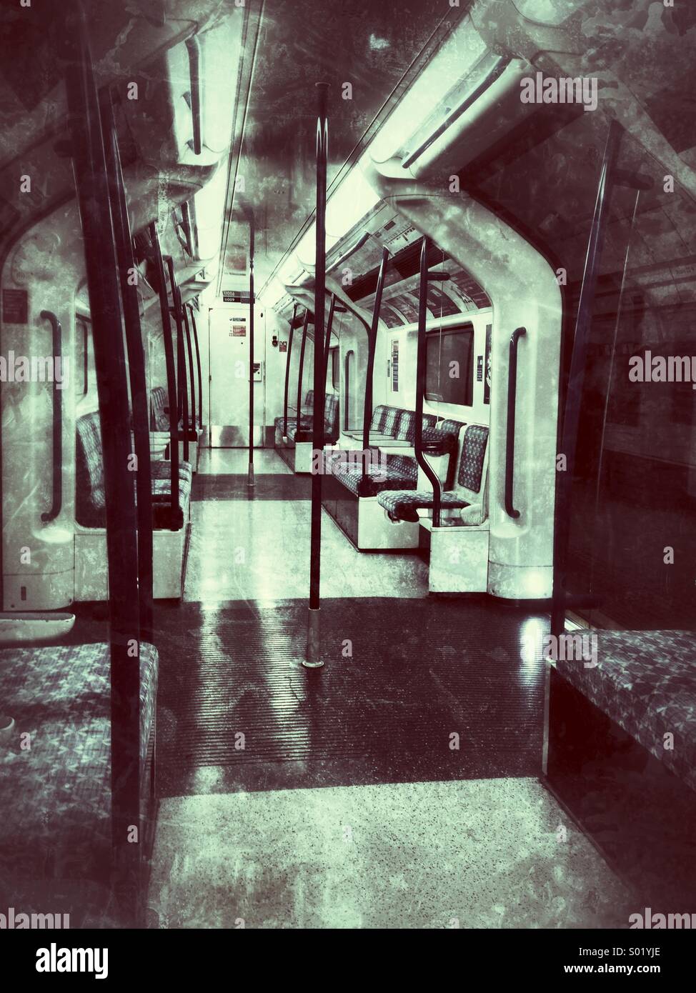 Empty Victoria Line Tube carriage in London, UK Stock Photo - Alamy
