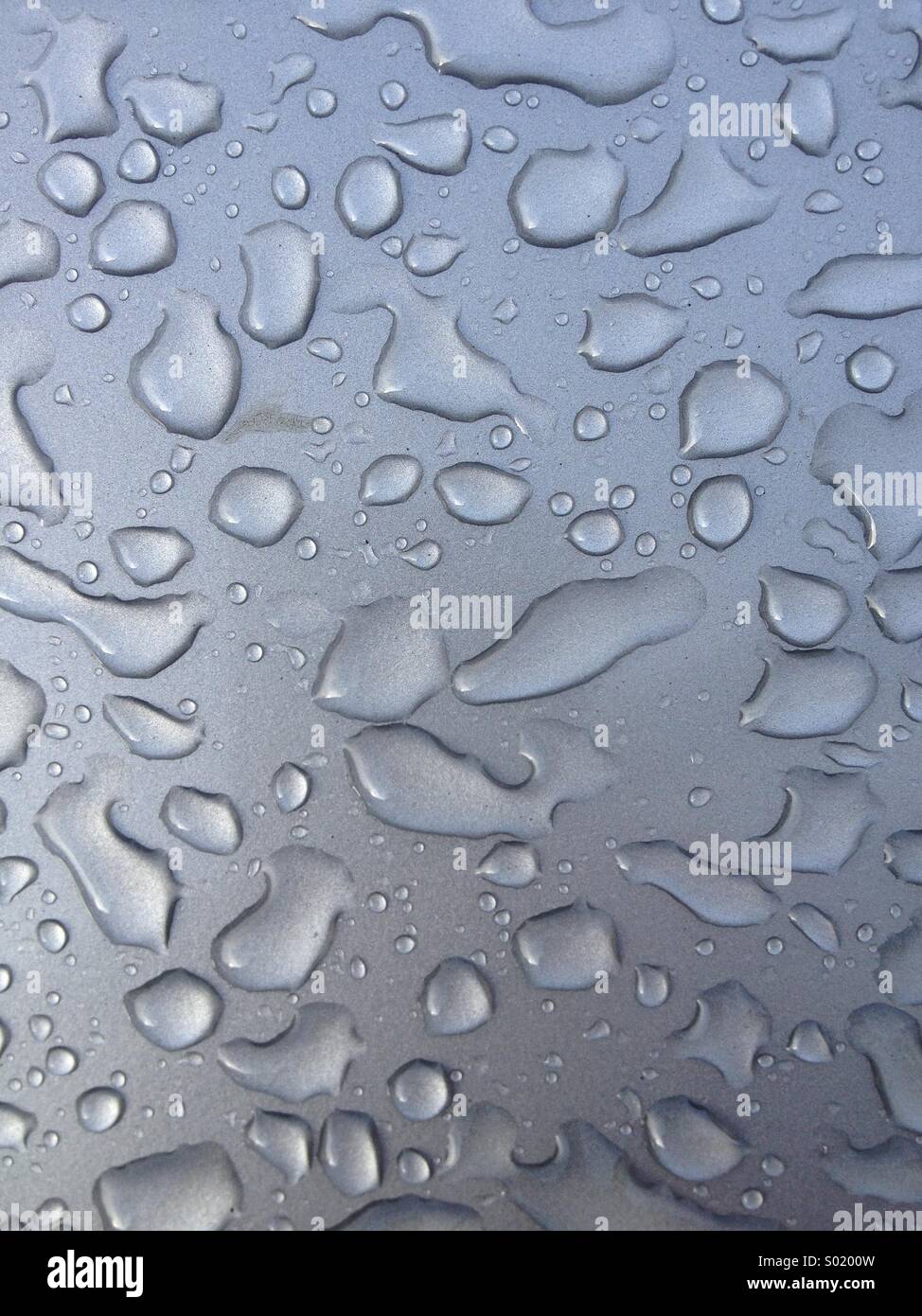 Rain drops on car Stock Photo - Alamy