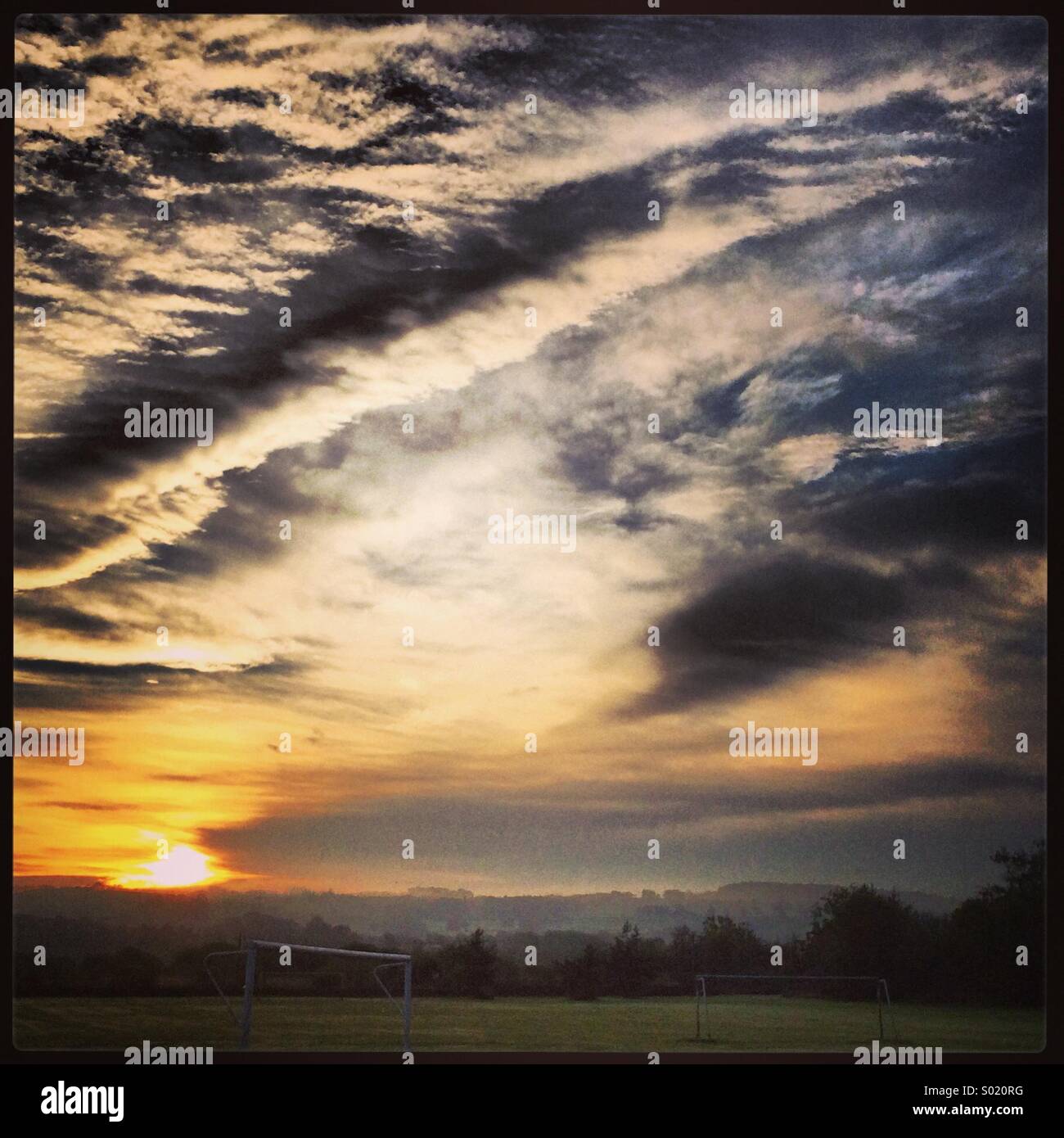 Dusk on a cloudy night Stock Photo - Alamy