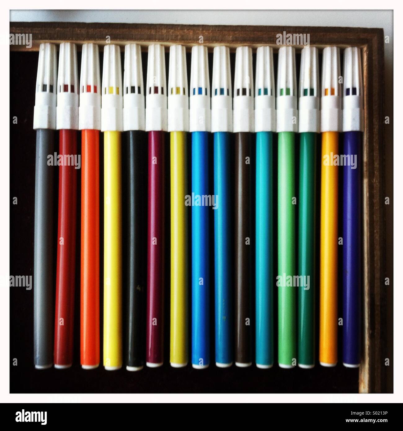 Colored pens hi-res stock photography and images - Alamy
